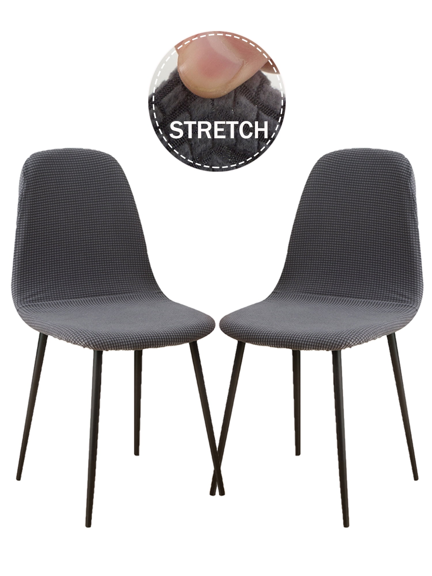 KBOOK Stretch Shell Chair Covers Jacquard Armless Mid-Century Modern ...