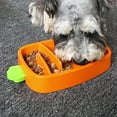 Carrot Shaped Slow Feeder Bowl Non Feeding For Puppies And Cats Reduces ...