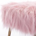 Duhome Elegant Lifestyle Velvet Upholstered Bench Faux Fur Ottoman