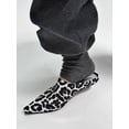 Leopard Print Pointed Toe Mule Shoes for Women, Low Kitten Heel Slip On ...