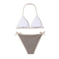 Bobifish Girls Bikini Swimsuit Halter Tie Triangle Top Side Tie Bottom ...