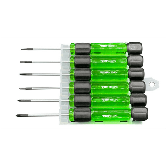 VIM Tools 6 Piece Phillips/Flat Screwdriver Set - Walmart.com