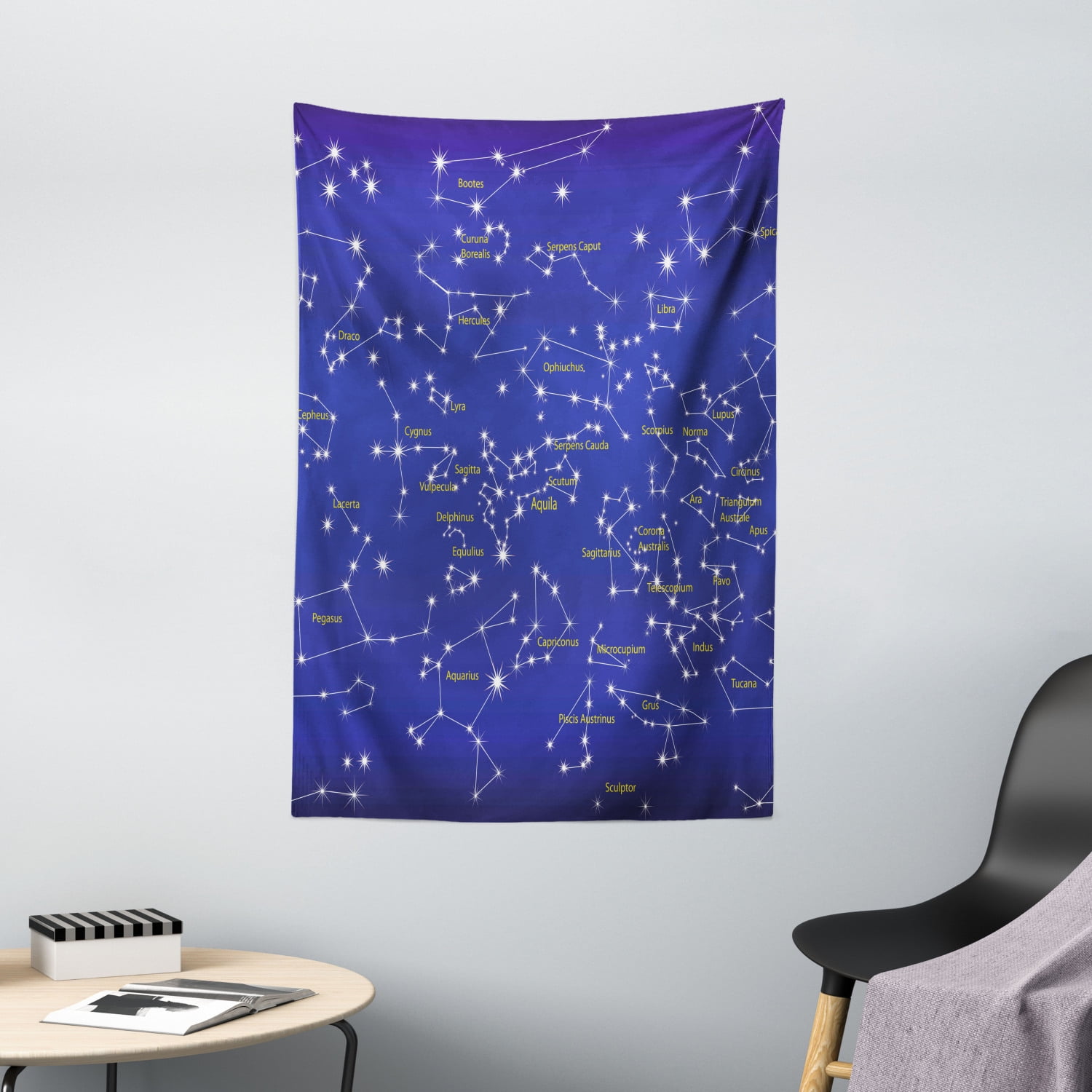 Constellation Tapestry, Astronomy Science Names of Stars Zodiac Signs ...