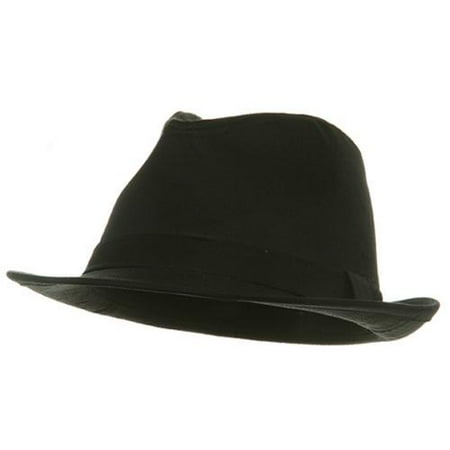 Cotton Solid Fedora Hat-Black - Walmart.com