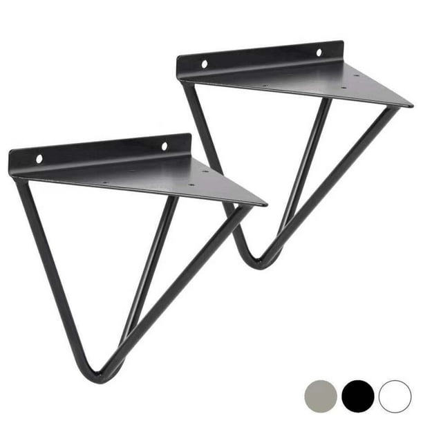 Floating Shelf Bracket Geometric Triángulo Shape, Vintage Iron Wall ...