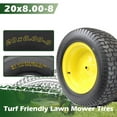 20x8.00-8 Tubeless Lawn Mower Tires with Rim (Fit Most Ariens ...