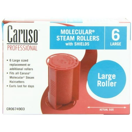 Caruso Professional Molecular Steam Rollers with Shields, Large (6-Pack ...