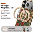 Dteck Flower Patterned Magnetic Case with Tempered Glass Screen ...