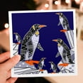 3drose, Funny Cute Cool Penguins on Rocks Abstract Art with Patterns, 6 ...