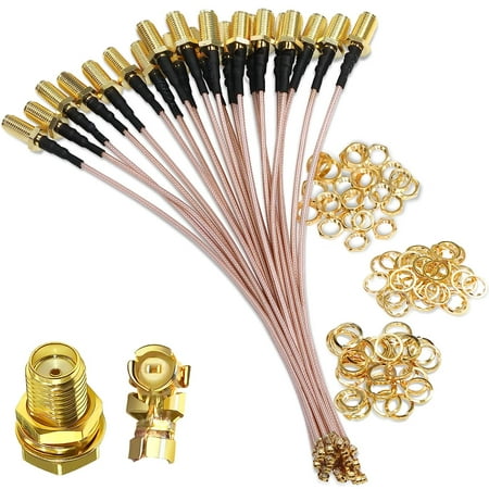 SMA IPX 5 Pack 6inch SMA Female to U.FL IPX IPEX RF Coax Adapter RG178 ...