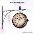 Double-Sided Retro Wall Clock Classic Hanging Wall Clock for Living ...