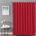 Red Shower Curtain, Solid Color Lightweight Waterproof Fabric Shower ...