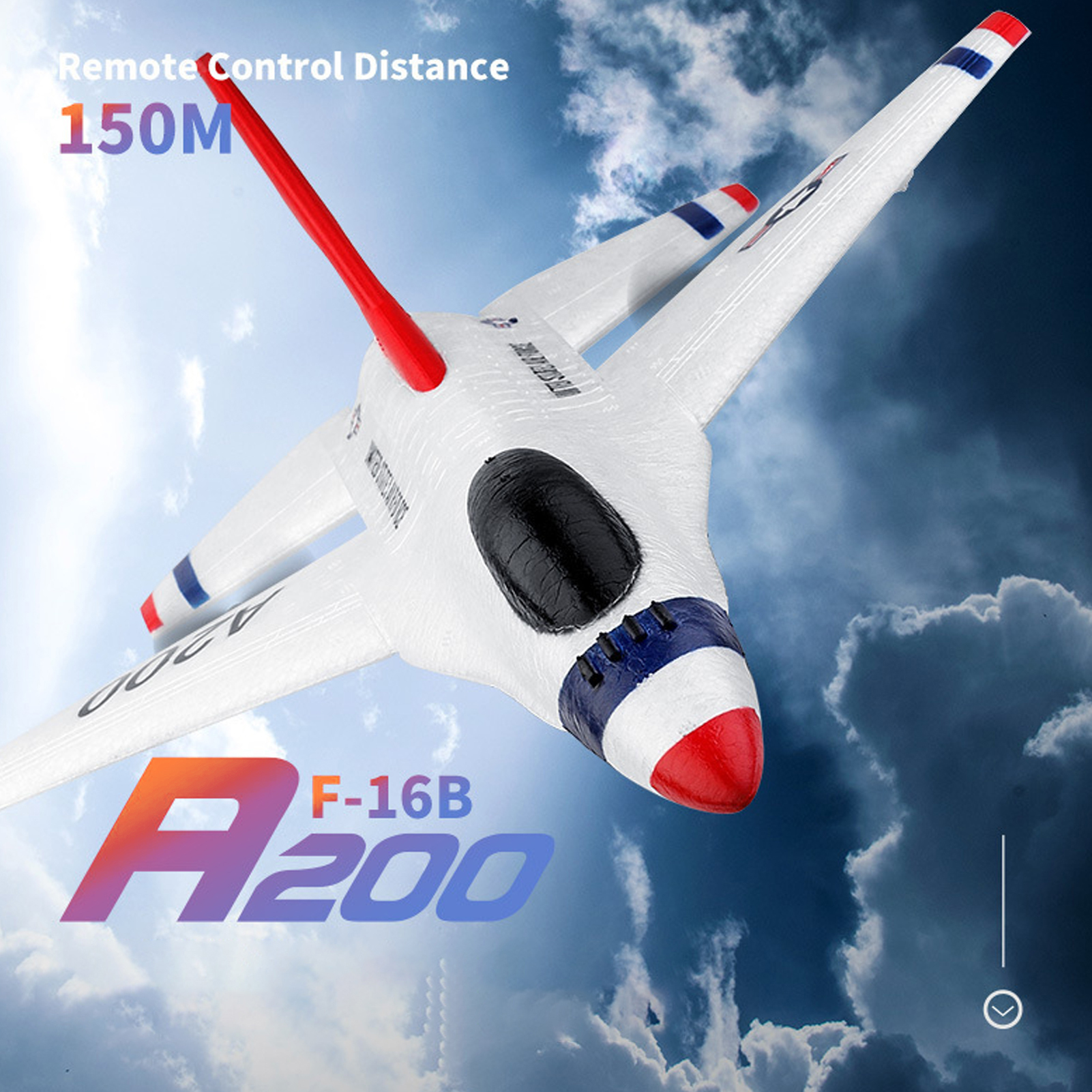 1 Set RC Glider Plane Fixed Wing 2-Channel 6-axis Gyroscope Collision ...