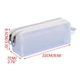 Anckoeil Clear Mesh Pencil Case, Dual-Compartment Transparent Zippered ...