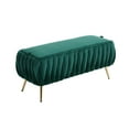 42inch Storage Benches with Seating, Woven Design Velvet Upholsterd ...