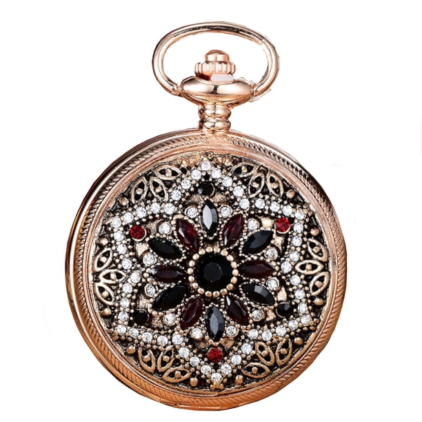 High-Fashion Anti-Tarnish Vintage Rose Gold Crystal Stone Design Pocket ...