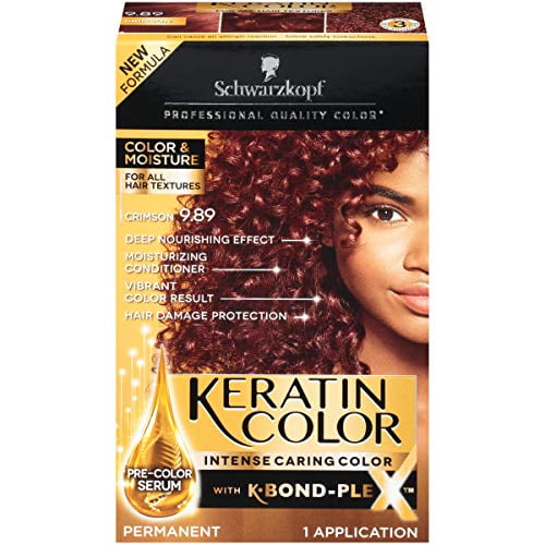 Schwarzkopf Keratin Color, Couleur & Humidité Cheveux Permanents ...