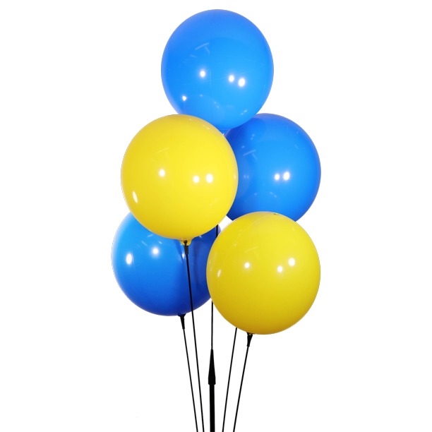 Weatherproof Reusable Seamed Balloon Cluster Pole Kit - Helium Free ...