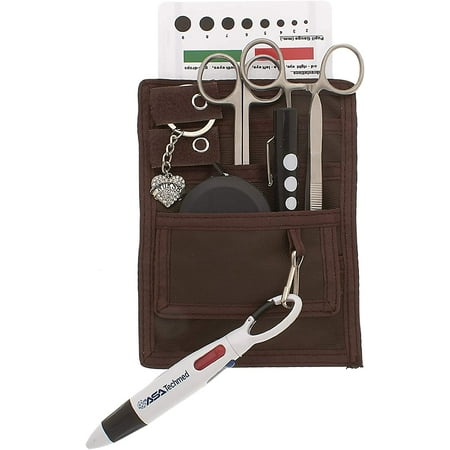 4 Pockets Nurse Organizer Pouch, Stainless Steel + Black Tools ...