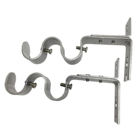 Metal Curtain Rod Brackets Of 2 For Drapery Curtains Rod Hanger ...