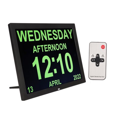 Digital Calendar Day Clock, 15" Large Digital Clock Large Display With ...