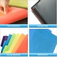 12 pocket plastic file folders with pockets, 6 color multi-pocket file ...