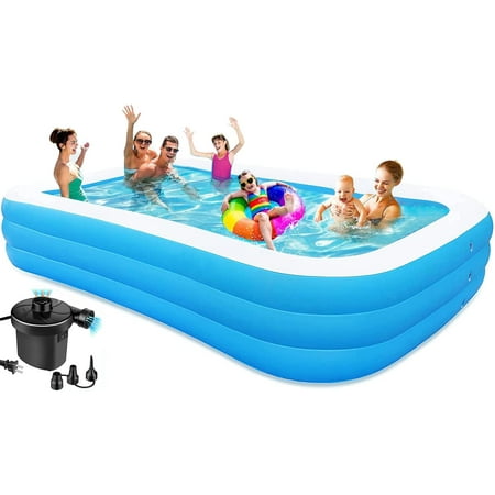 Swimming Pool for kids - Inflatable Swimming Pool with Air Pump 10 FT ...