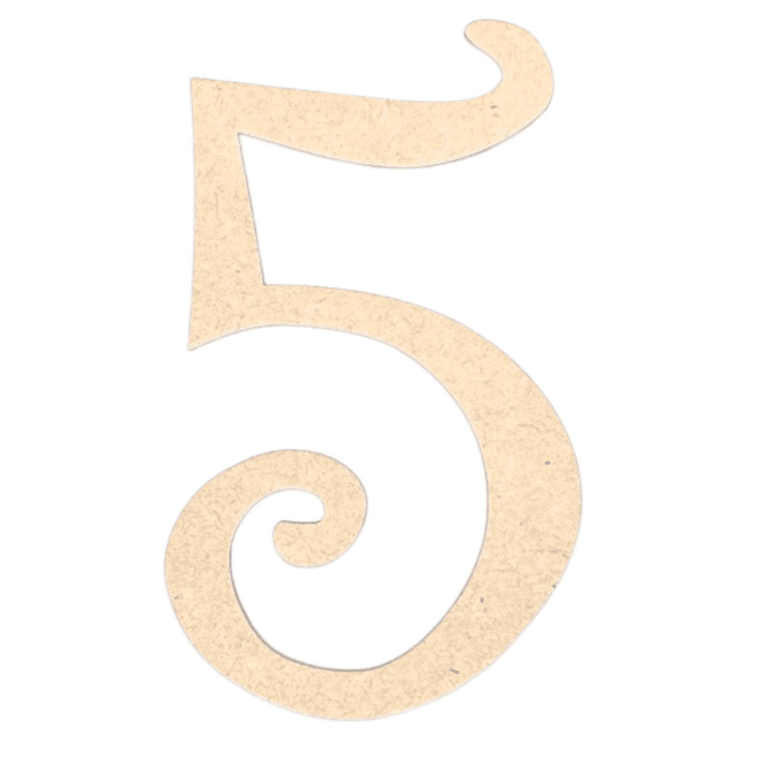 Krafty Supply - 3" Tall MDF Number 5 | 1/4" MDF | Curlz | Wooden Craft ...