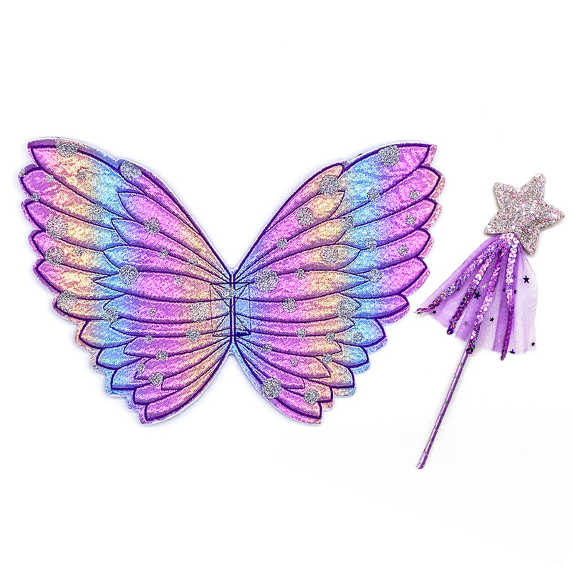 Biekopu Girls Angel Wings Kit, Butterfly/ Angel Shaped Wing, Fairy Wand ...