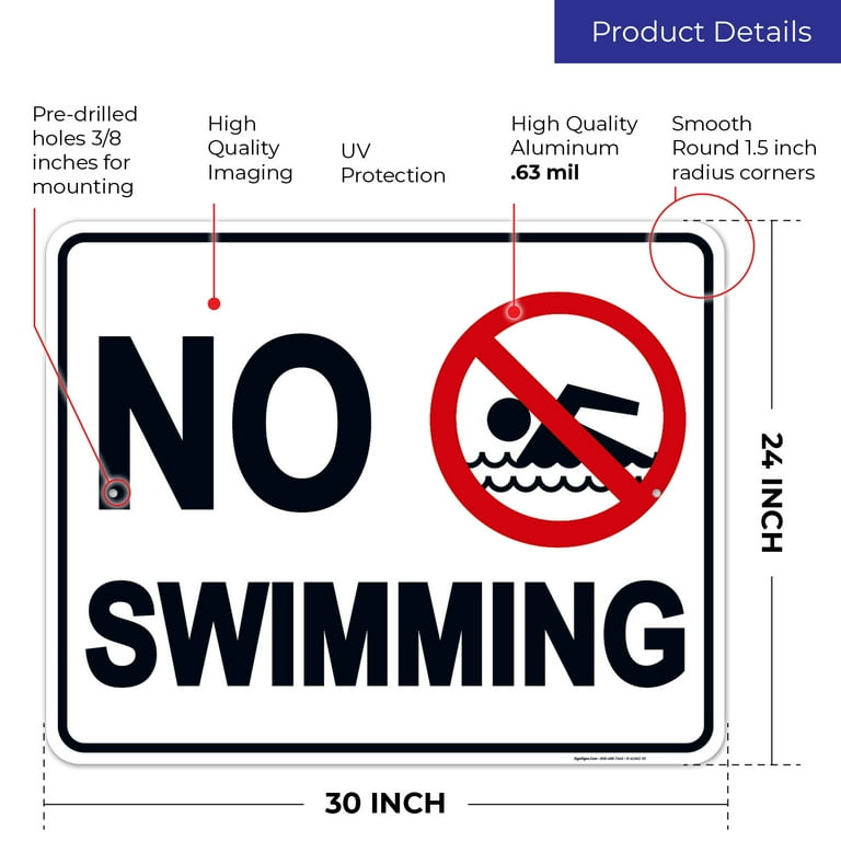 No Swimming Sign