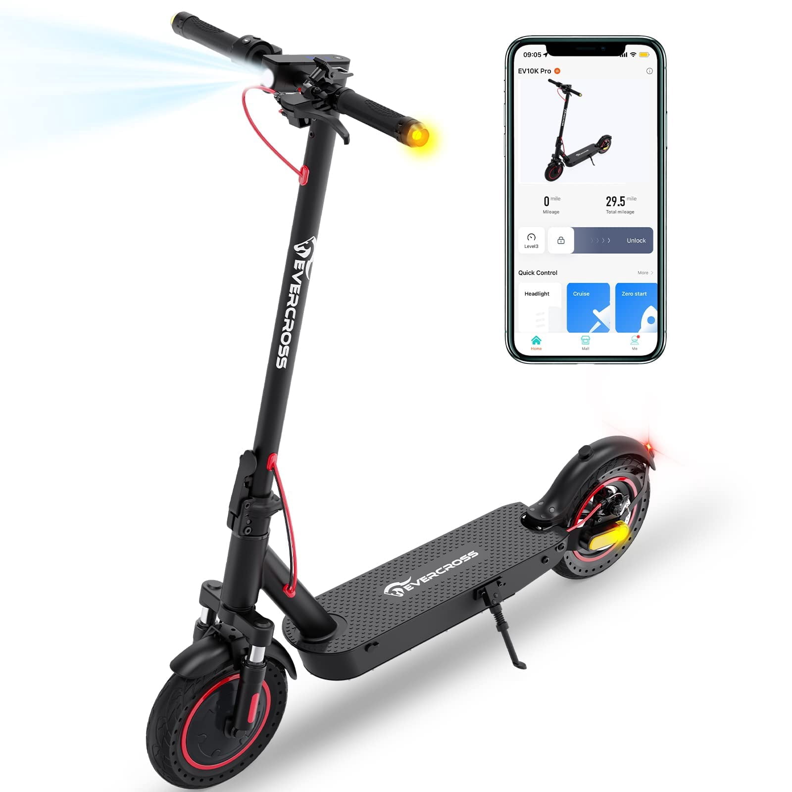 EVERCROSS EV10K PRO App-Enabled Electric Scooter, Scooter Adults with ...
