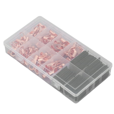Copper Wire Lug Kit, 260pcs Closed Design Terminal Lugs Heat Shrink ...