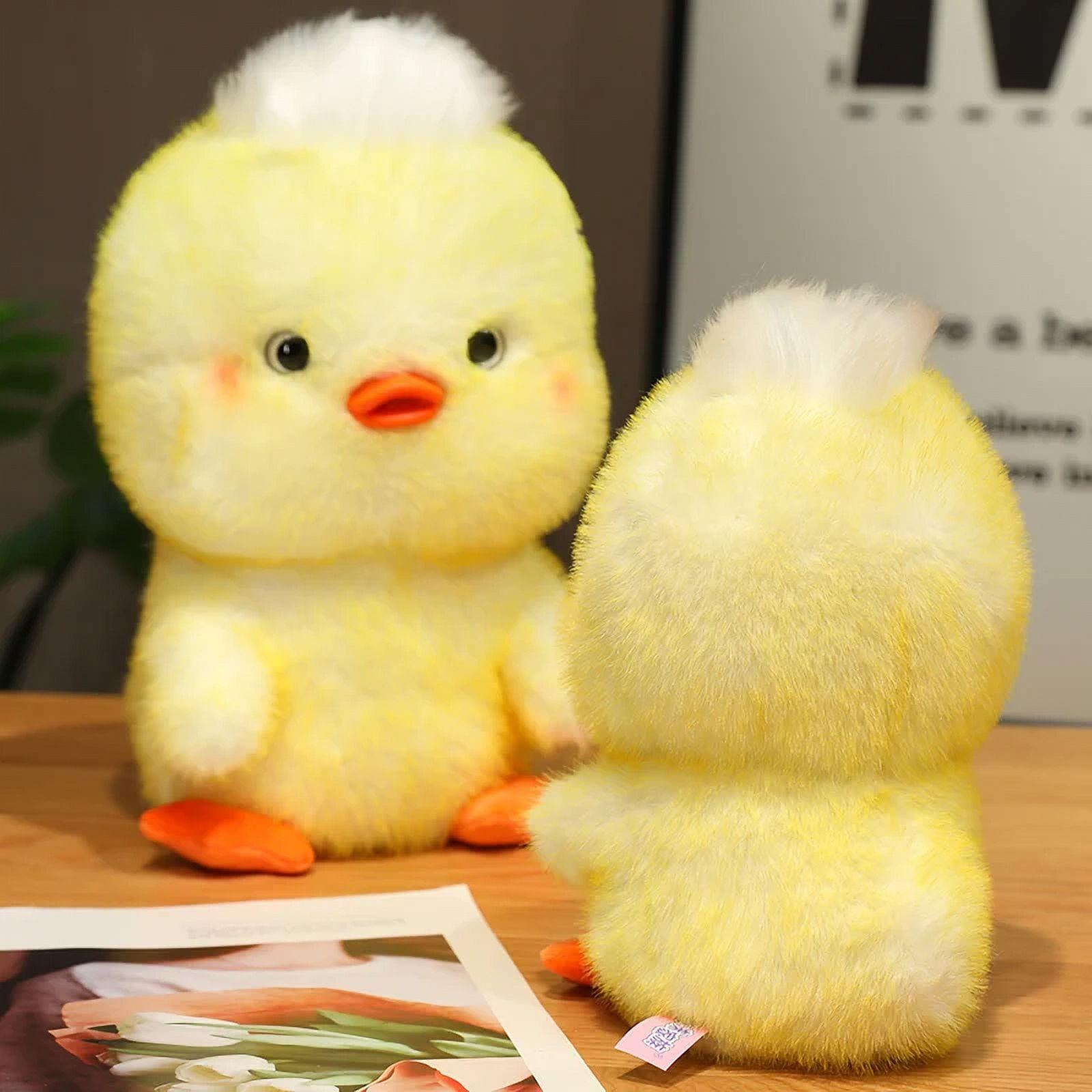 Muñecos de peluche de pato amarillo para niños y niñas, muñecos de pelo ...