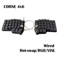 Corne 4×6 Layout 2 Knobs Split Ergonomics Hot-swappable MX Mechanical ...