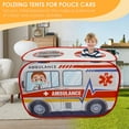 Jokapy Pop-Up Ambulance Fabric Tent for Kids, Indoor & Outdoor Pretend ...