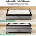 4 Pack Height Adjustable Under Bed Storage Containers with Wheels ...