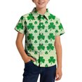 BiZtdJrK Boys Vacation Shirts Funny Shamrock Graphic Short Sleeve ...