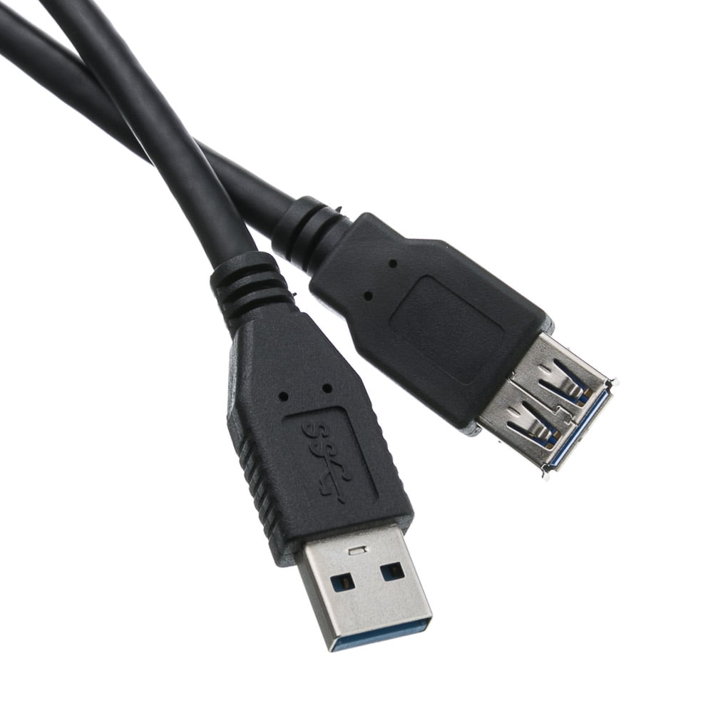Cable Central LLC (5 Pack) USB 3.0 Extension Cable, Black, Type A Male ...