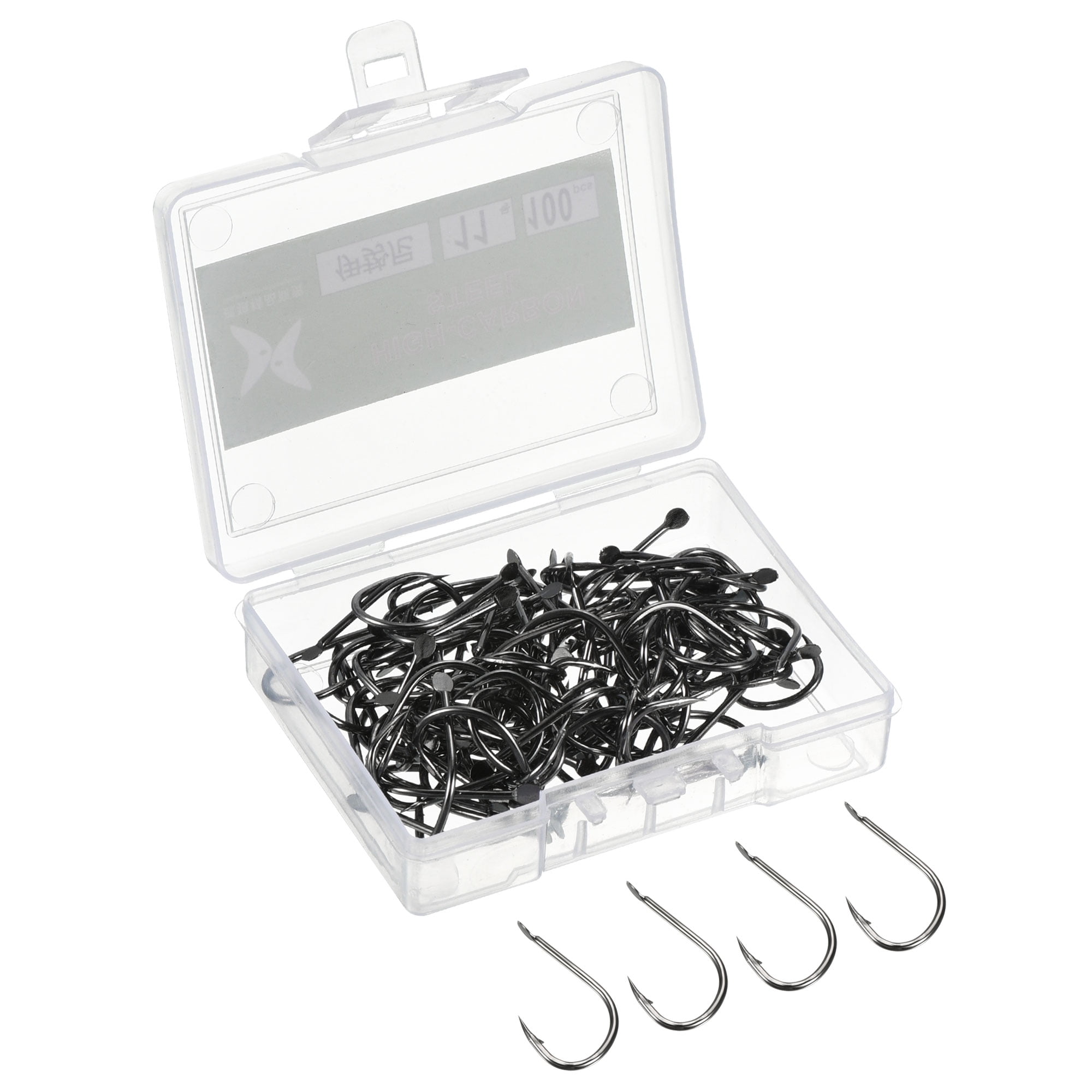 Uxcell 11# 0.45" J Shape High Carbon Steel Claw Fish Catfish Hooks with ...