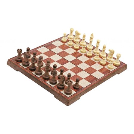 9.6x8.4'' Travel International Chess Set With Folding Chess Board ...