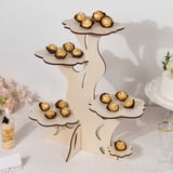 Efavormart 5-Tier Natural Laser Cut Wooden Tree Tower Cake Stand ...