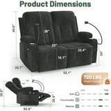 LOBERFVE Recliner Sofa, Double Reclining Loveseat, 2 Seater Sofa Home ...