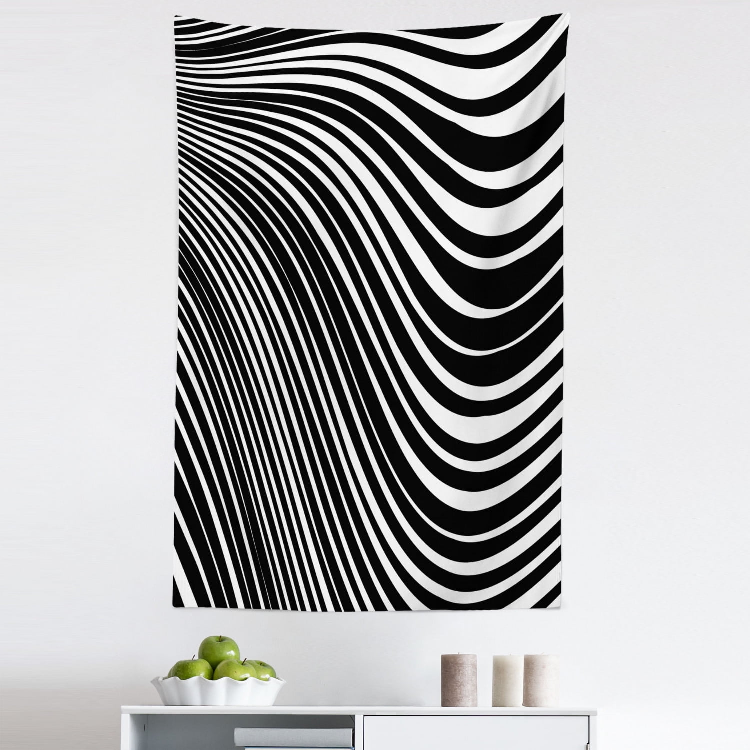 Black And White Asymmetrical Art