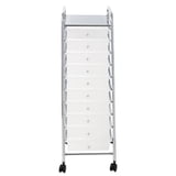 Hello Hobby 10-Drawer Multi-Color Rolling Craft Cart, Clear/Chrome ...