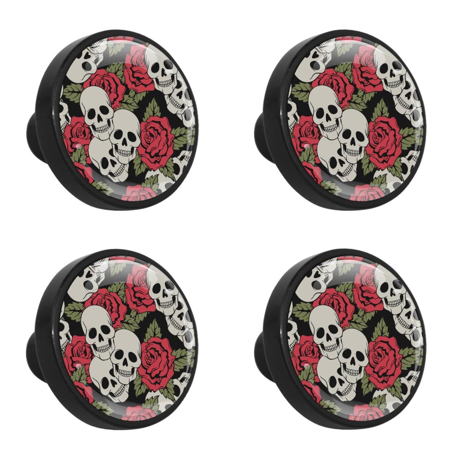 4 Pcs Skull Knobs for Kitchen Cabinet Cupboard Dresser Bookcase Drawer ...