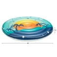 Bluescape Tropical Paradise Island Inflatable Pool Float, Blue & Yellow ...