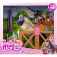 Barbie World Horse Stable Playset with Toy Horse, Jump, & Accessories ...