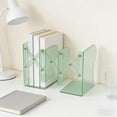 Green Transparent Expandable Book Stand Foldable Desk Bookend For ...
