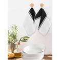 Black Solid Color Texture Kitchen Dish Towels for Drying Dishes Set of ...