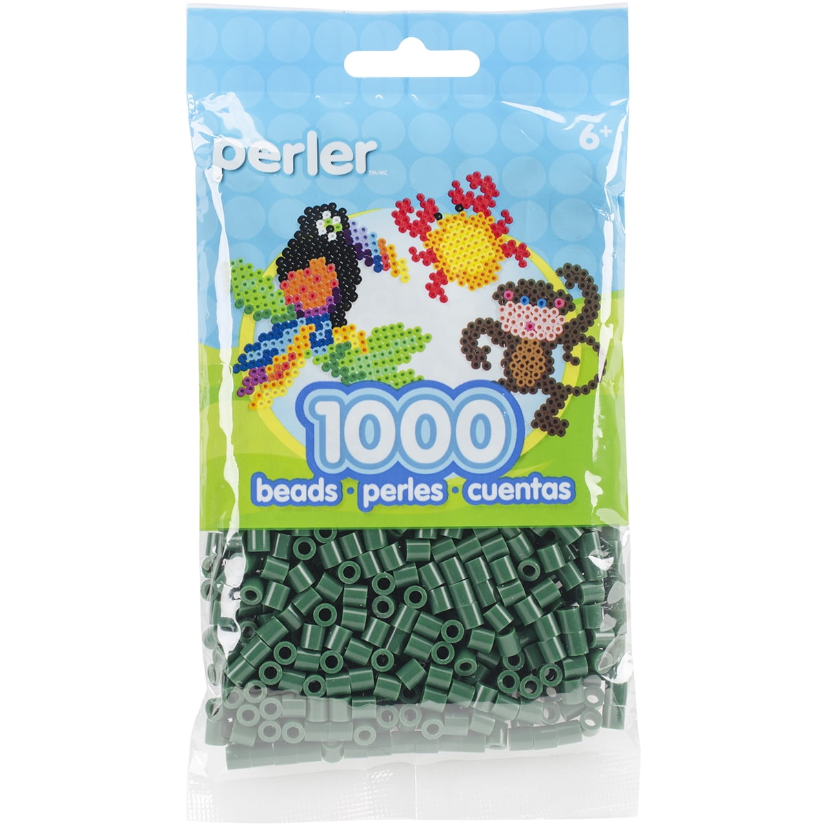 Perler Beads 1,000/Pkg-Evergreen - Walmart.com